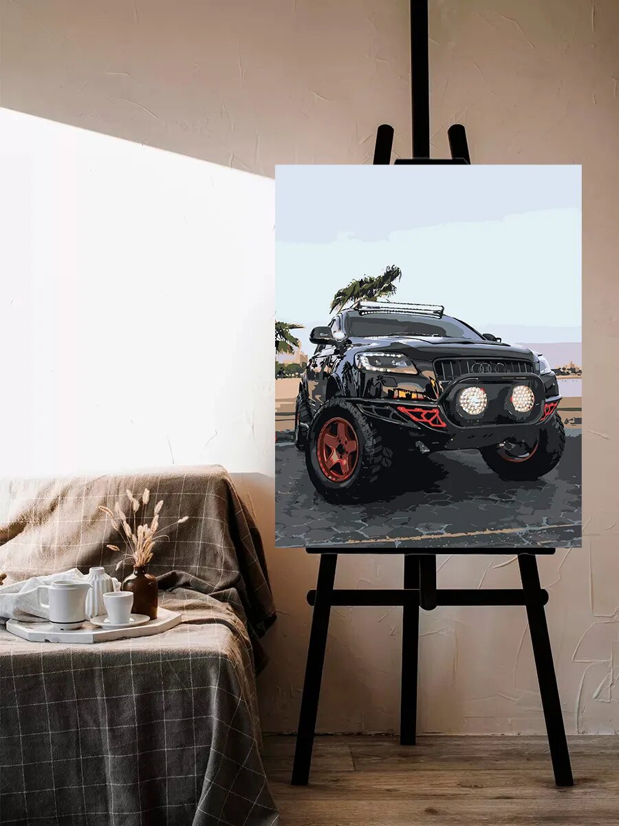 Картина по номерам Внедорожник Ауди КУ7 Audi Q7 Машина