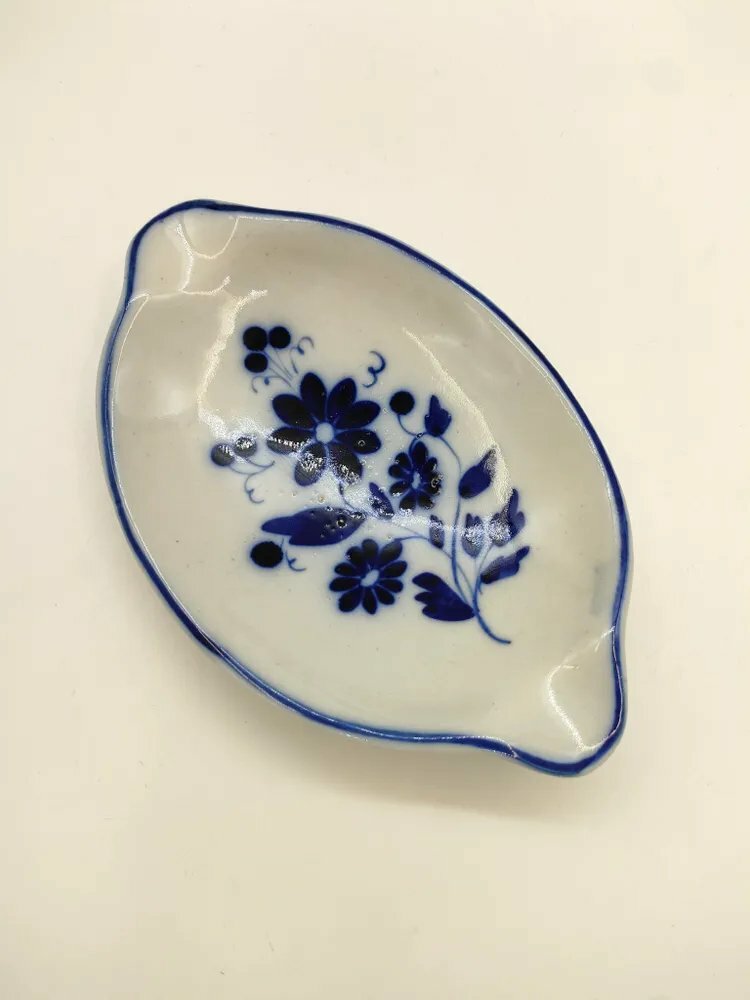 Лимонница с цветочным декором, фарфор, роспись