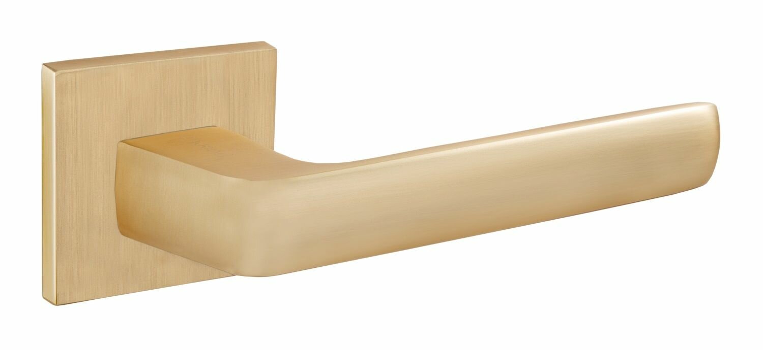 Ручка дверная "Эспрессо" SLIM золото матовый сатин для стильных интерьеров