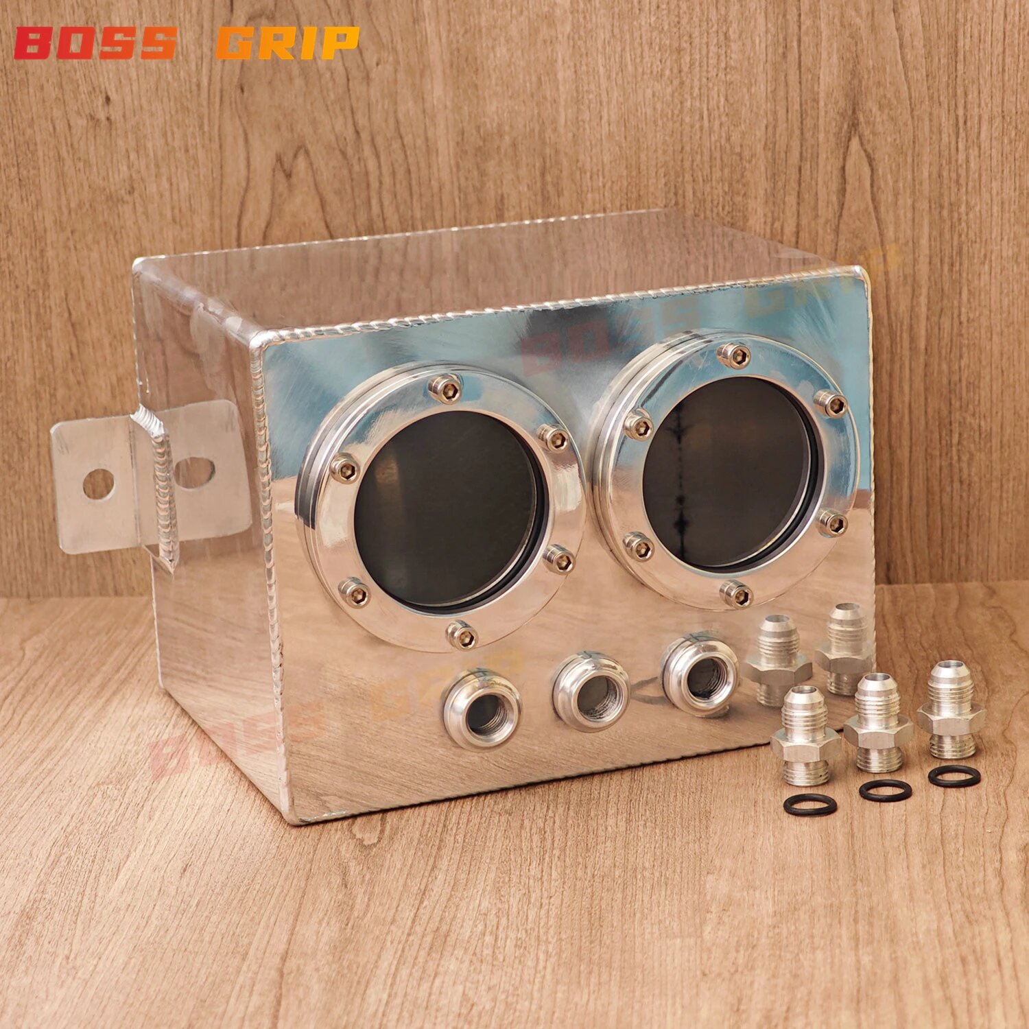 Универсальный алюминиевый топливный бак с перенапряжением на 3 л, Серебристый