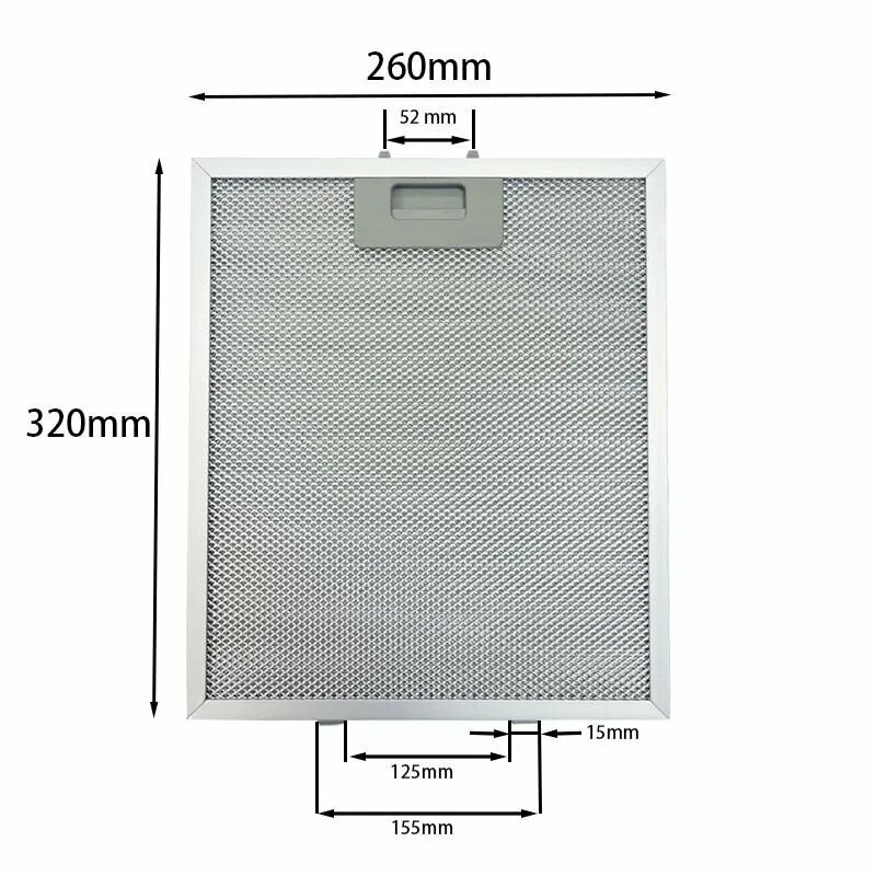 1 шт. 260x320 Фильтры для вытяжки Cata 320x260 металлическая сетка для вытяжки на кухне 260*320