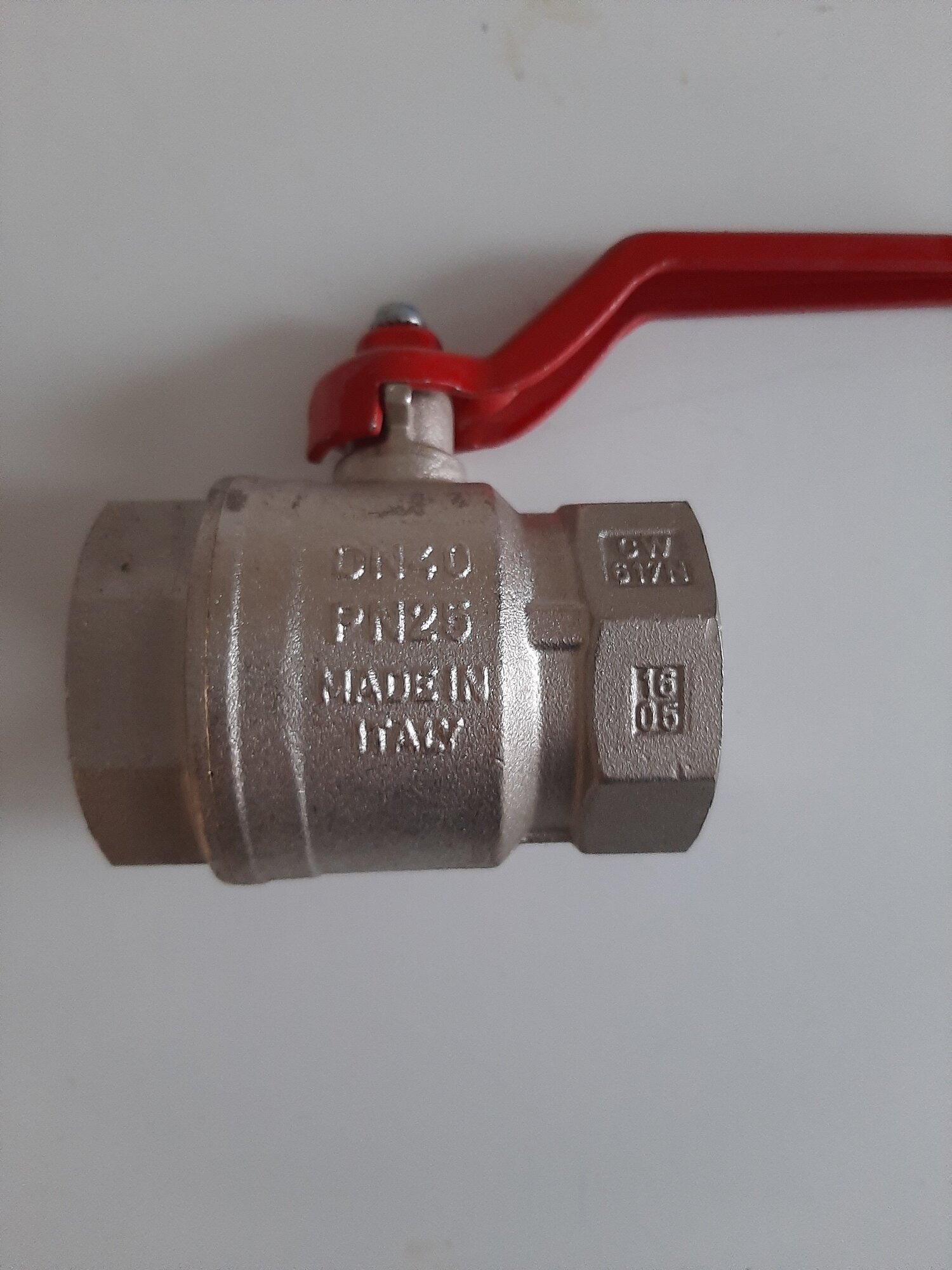 Кран шаровой "itap", Италия,1"1/2 внутренняя резьба, управление - ручка.