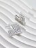 Серьги, кристаллы Swarovski, кристалл, фианит, серый, белый
