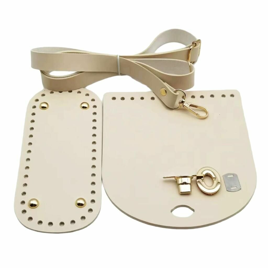 Декор для сумок и рюкзаков, Глянцевая сумка для вязания крючком своими руками из трех частей-темно-белый