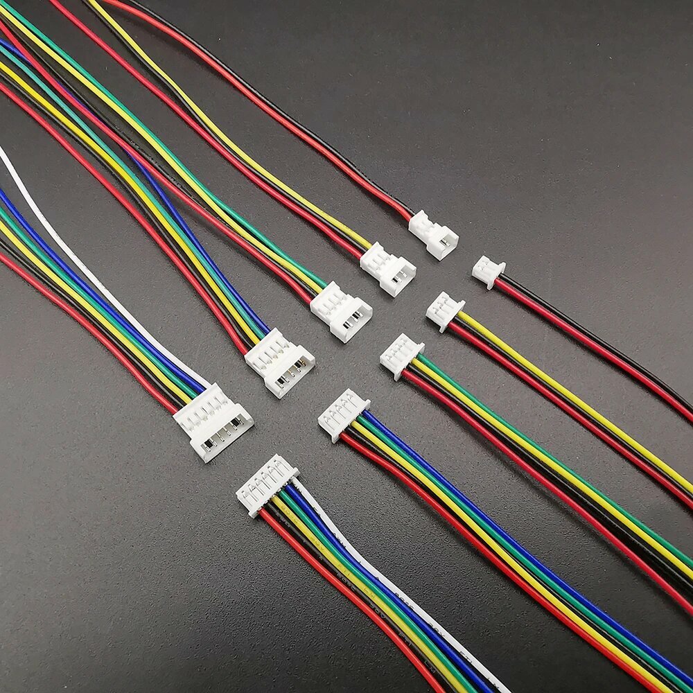 JST 1,25 разъем, 2P 3P 4P 5P 6P, ALLiSHOP, 5 пар 3Pin, Lenght 10cm
