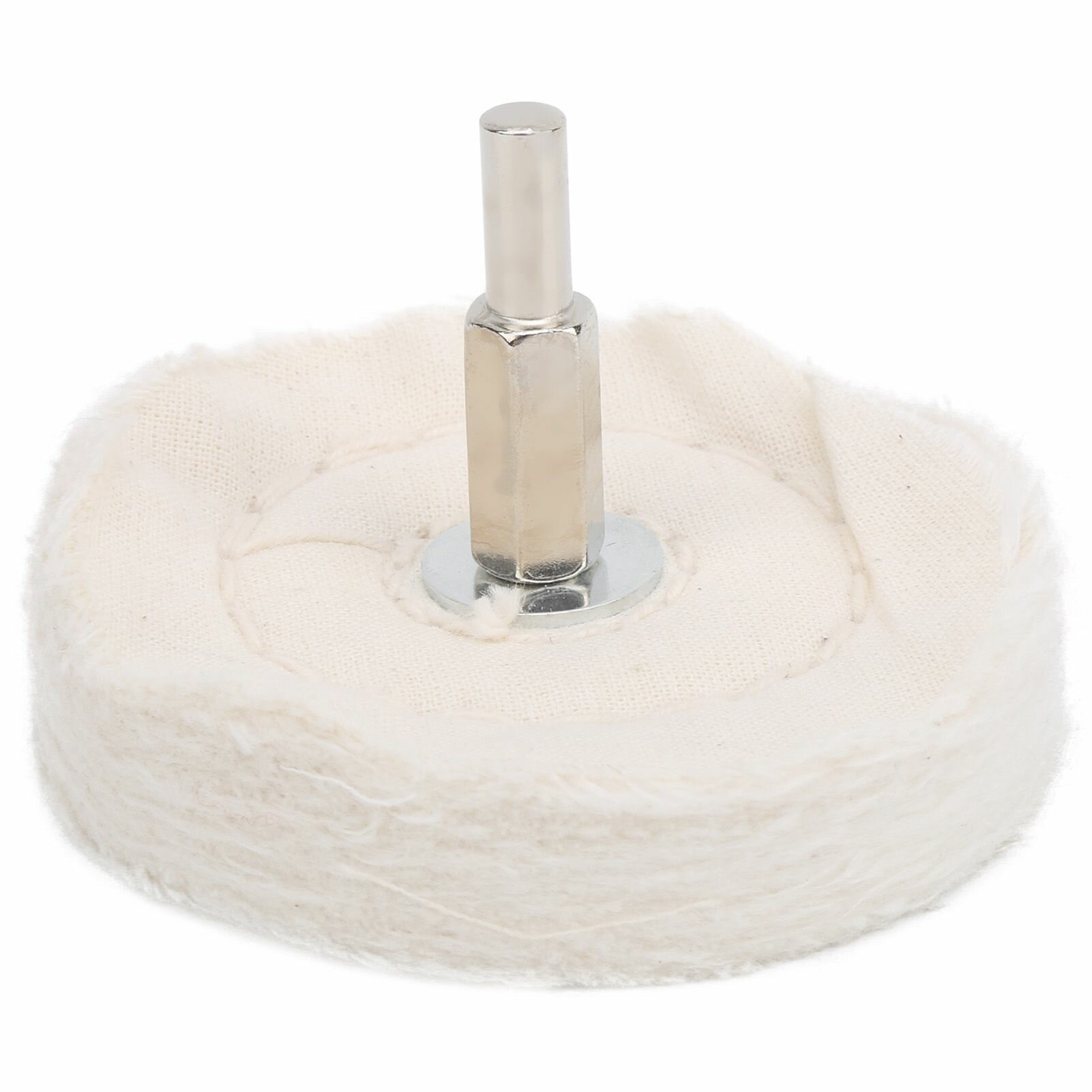 Хлопковый полировальный круг плоский 75 мм с хвостовиком, для финишной полировки