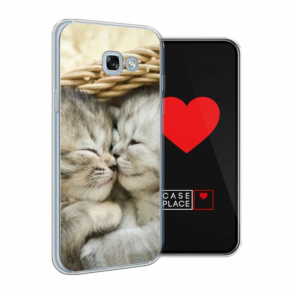 Чехол на Samsung Galaxy A5 2017 / Самсунг Галакси А5 2017 с принтом "Милые котята" — фото 1