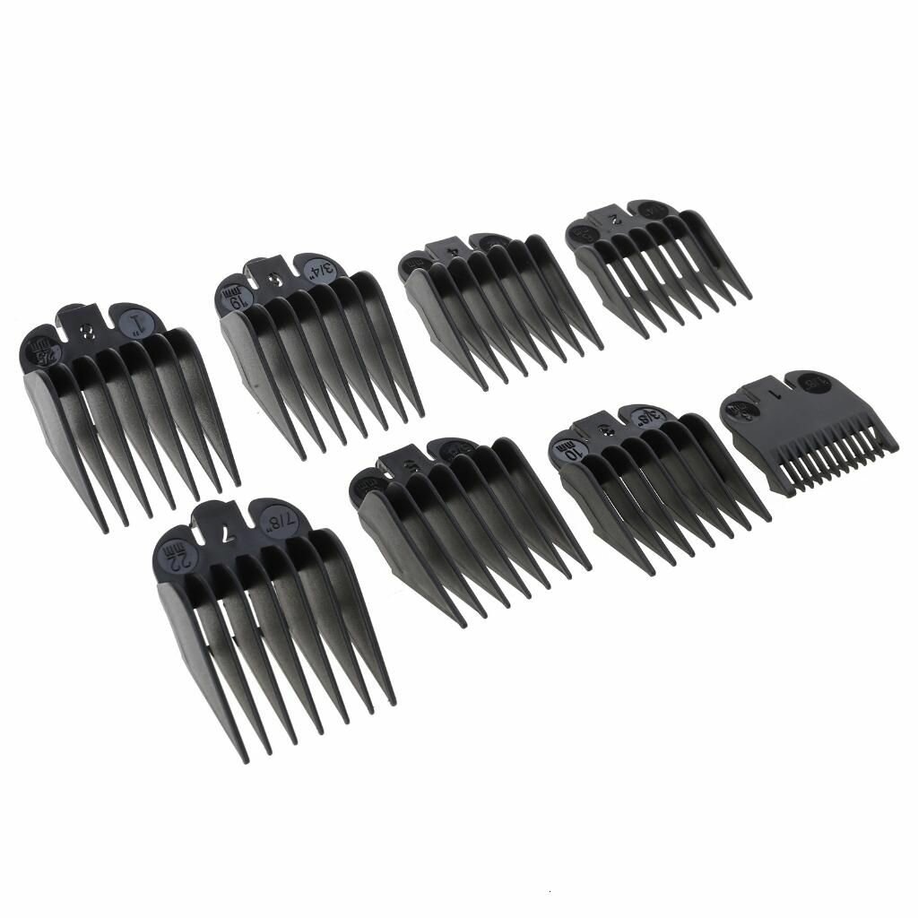 8 шт. универсальных насадок для машинки стрижки волос, Черный