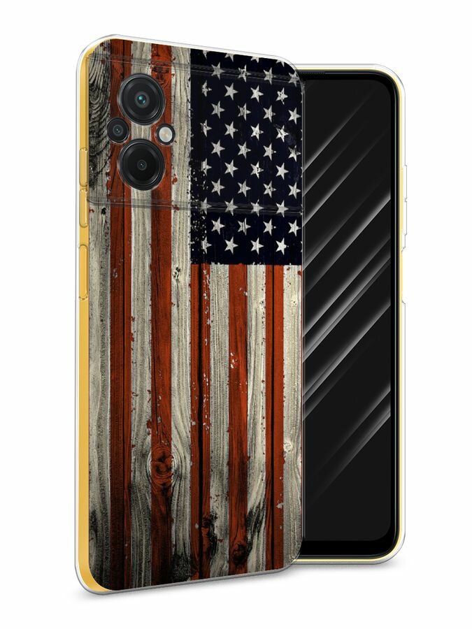 Силиконовый чехол на Xiaomi Poco M5 / Сяоми Поко M5 с принтом "США"