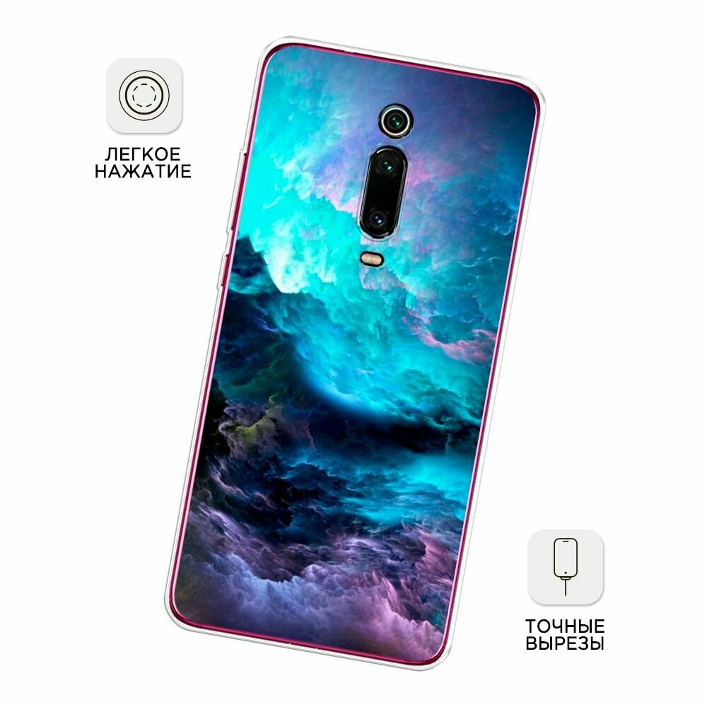 Чехол на Xiaomi Redmi K20/K20 Pro/Mi 9T/9T Pro / Сяоми Редми К20/K20 Pro/Mi 9T/9T Pro с принтом "Бирюзовое небо" — фото 1