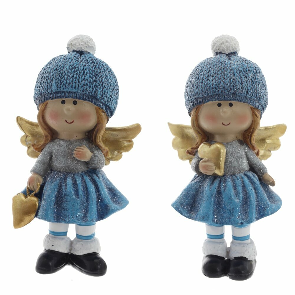 Фигурка декоративная "Ангел", L5,5 W4,5 H11 см, 2в.