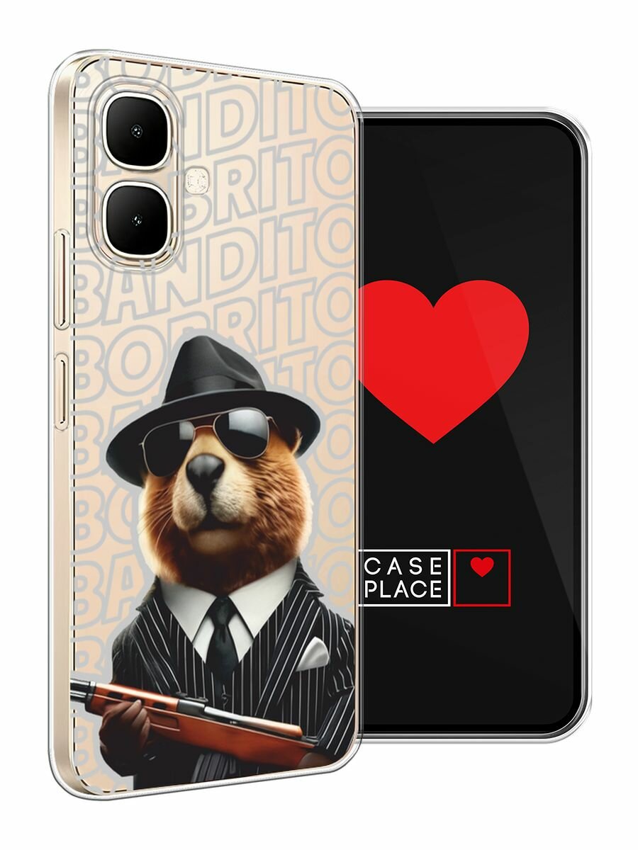 Чехол на Infinix Smart 10 / Инфиникс Смарт 10 с принтом "Бобрито бандито 2", прозрачный — фото 1