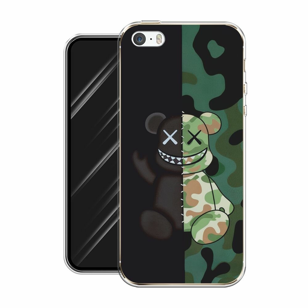 Чехол на Apple iPhone 5/5S/SE / Айфон 5/5S/SE с принтом "KAWS 23 февраля 1" — фото 1