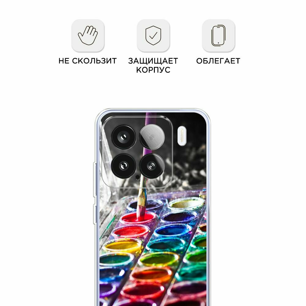 Силиконовый чехол на Xiaomi 15 / Сяоми 15 с принтом "Палитра красок" — фото 1