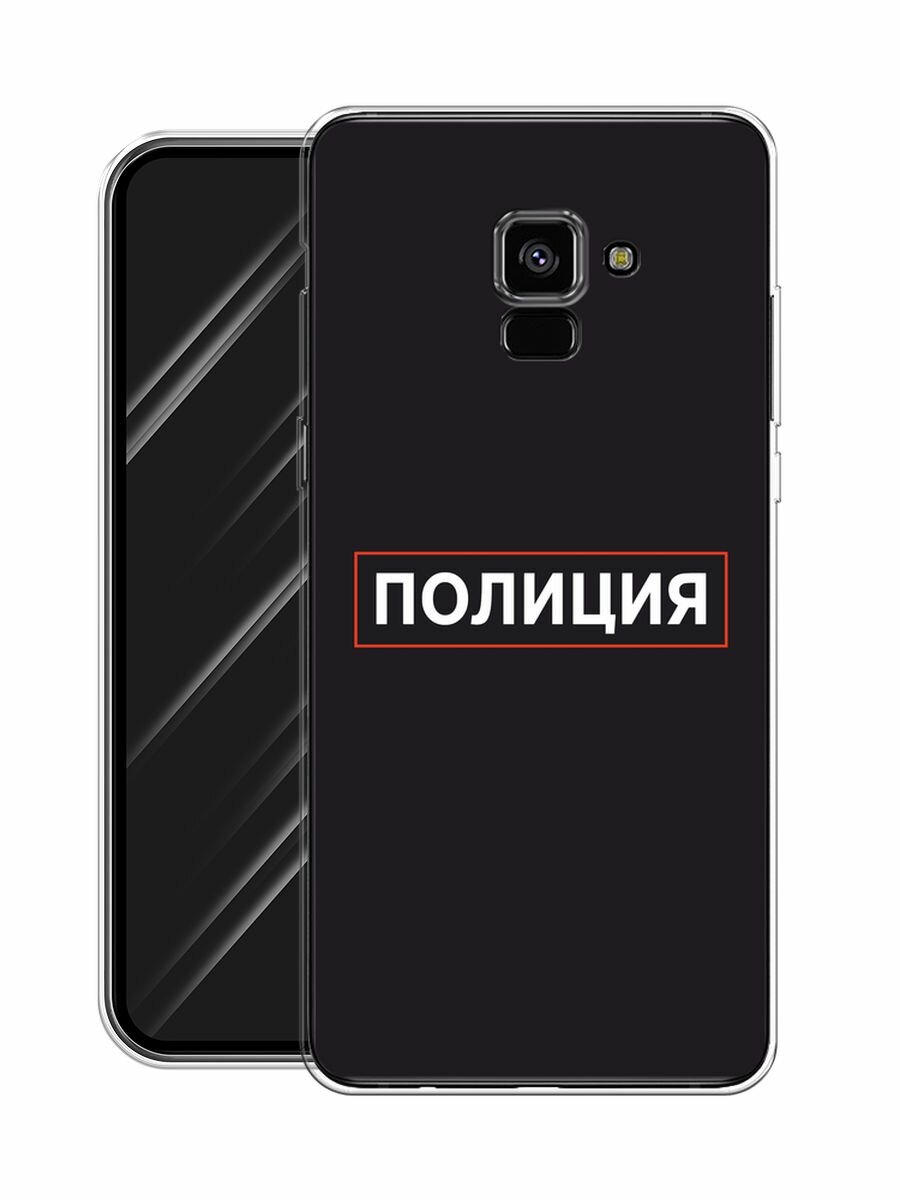Чехол на Samsung Galaxy A8 + / Самсунг Галакси А8 Плюс 2018 с принтом "Police logo" — фото 1