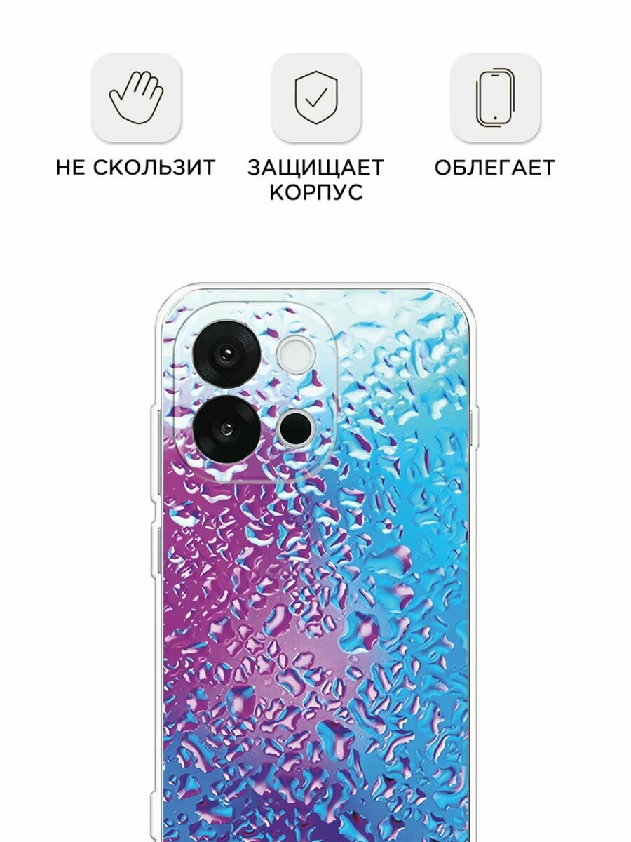 Чехол на OnePlus 13T / Ван Плас 13Т с принтом "Капли на стекле" — фото 1