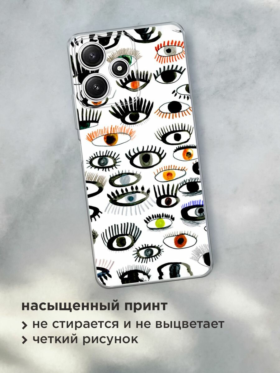 Чехол на Xiaomi Redmi 12 / Сяоми Редми 12 с принтом "Глаза акварель" — фото 1