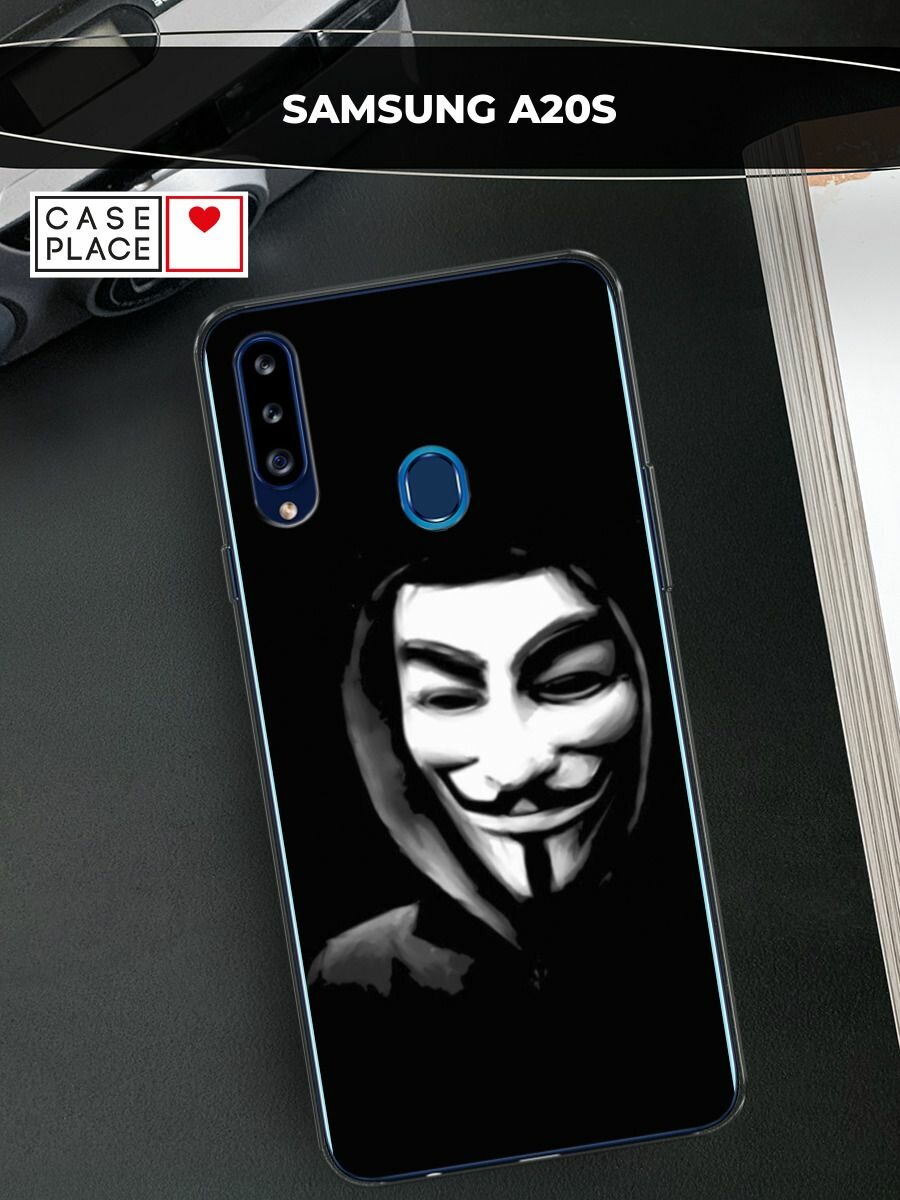 Чехол на Samsung Galaxy A20s / Самсунг Галакси A20s с принтом "Анонимус"