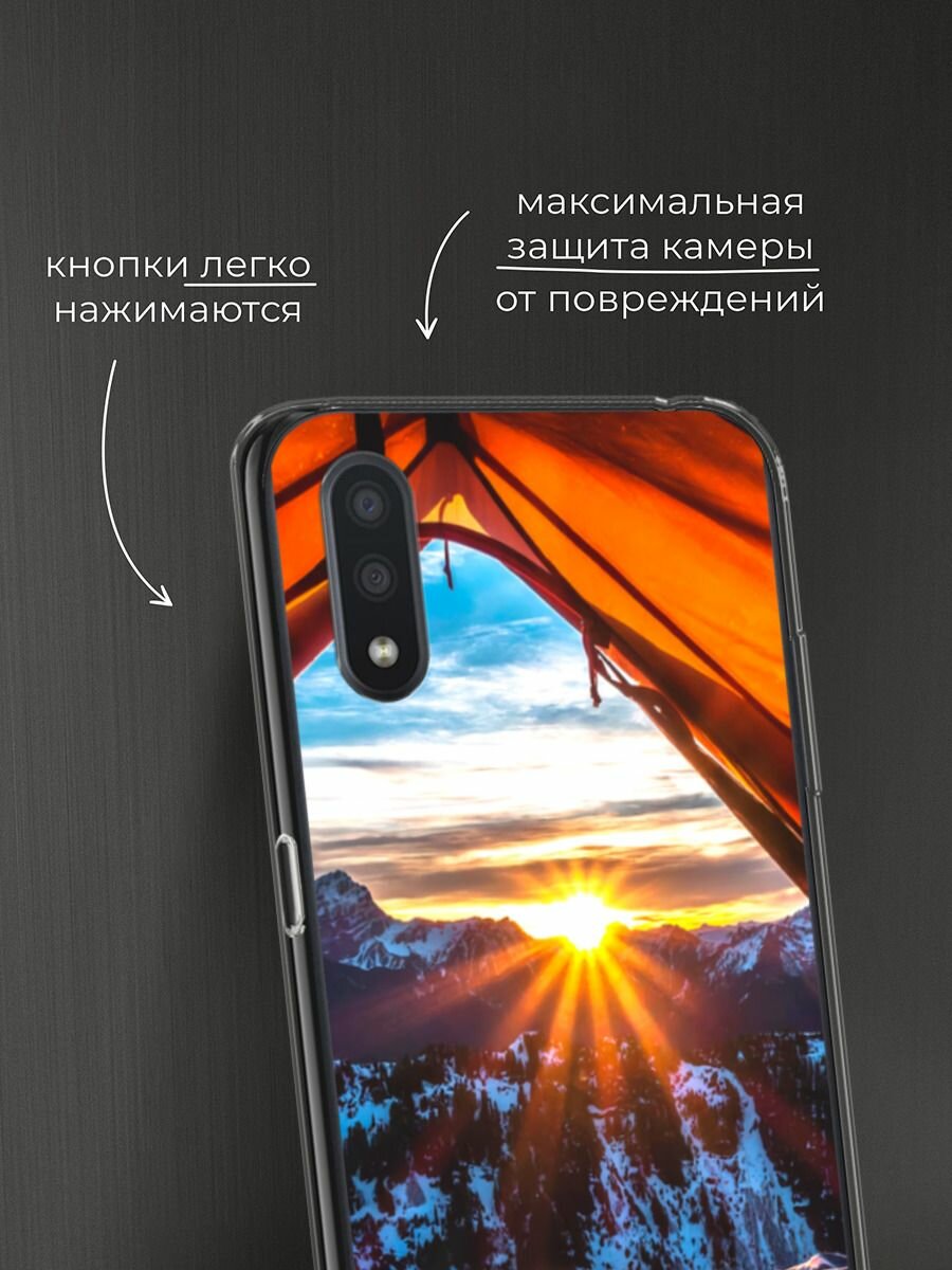 Чехол на Samsung Galaxy A01 / Самсунг Гэлакси А01 с принтом "Горы 7" — фото 1