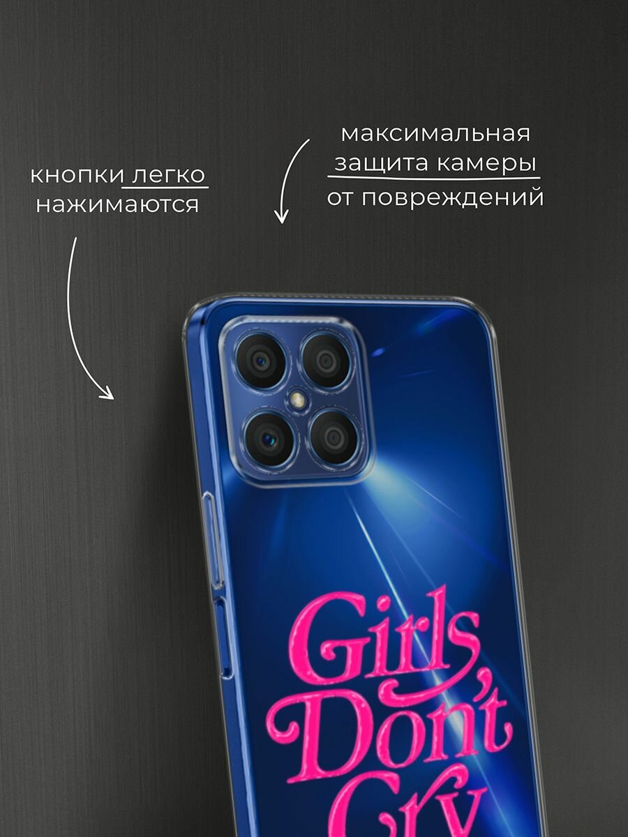 Чехол на Honor X8 / Хуавей X8 с принтом "Девочка не плачь" — фото 1