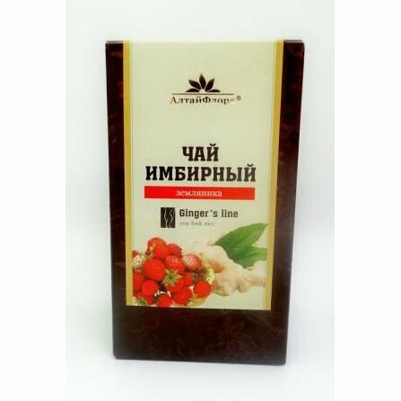 Чай АлтайФлора имбирный с земляникой 1,5 гр х 20 шт