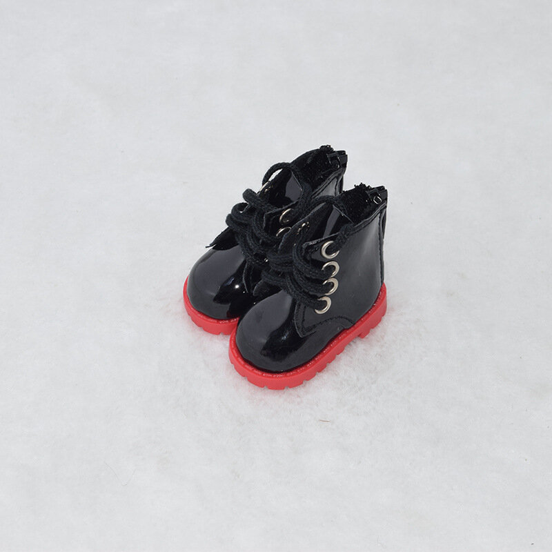 20cm обувь для куклы exo кукла маленькие кожаные ботинки плюшевые ботинки аксессуары для куклы модные ботинки для куклы (Черная кожаная черная обувь, 5.4*2.1CM)