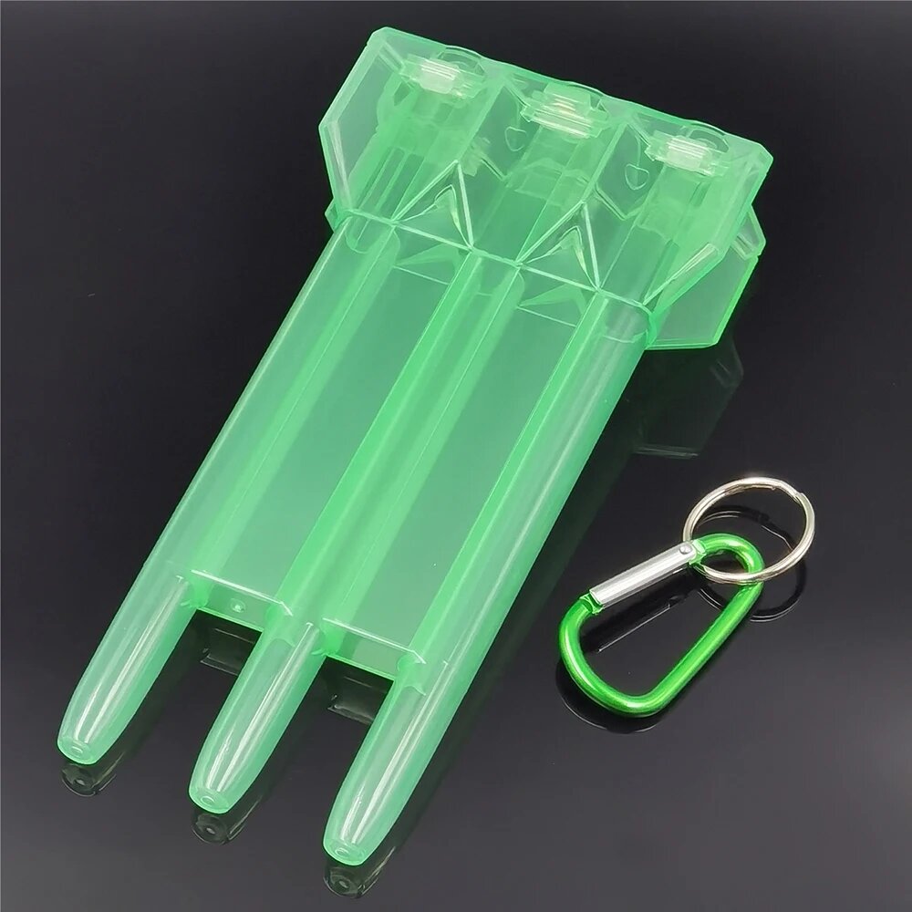 Прозрачный чехол для дартс 3 слота Зеленый, Green