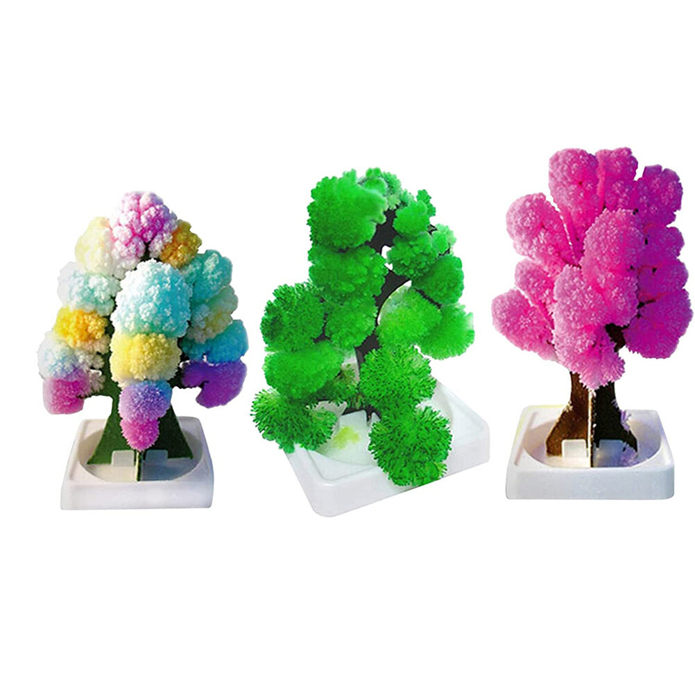 Magical Growing Crystal Christmas Paper Tree Opens Snowflake Decoration DIY Xmas Ornaments