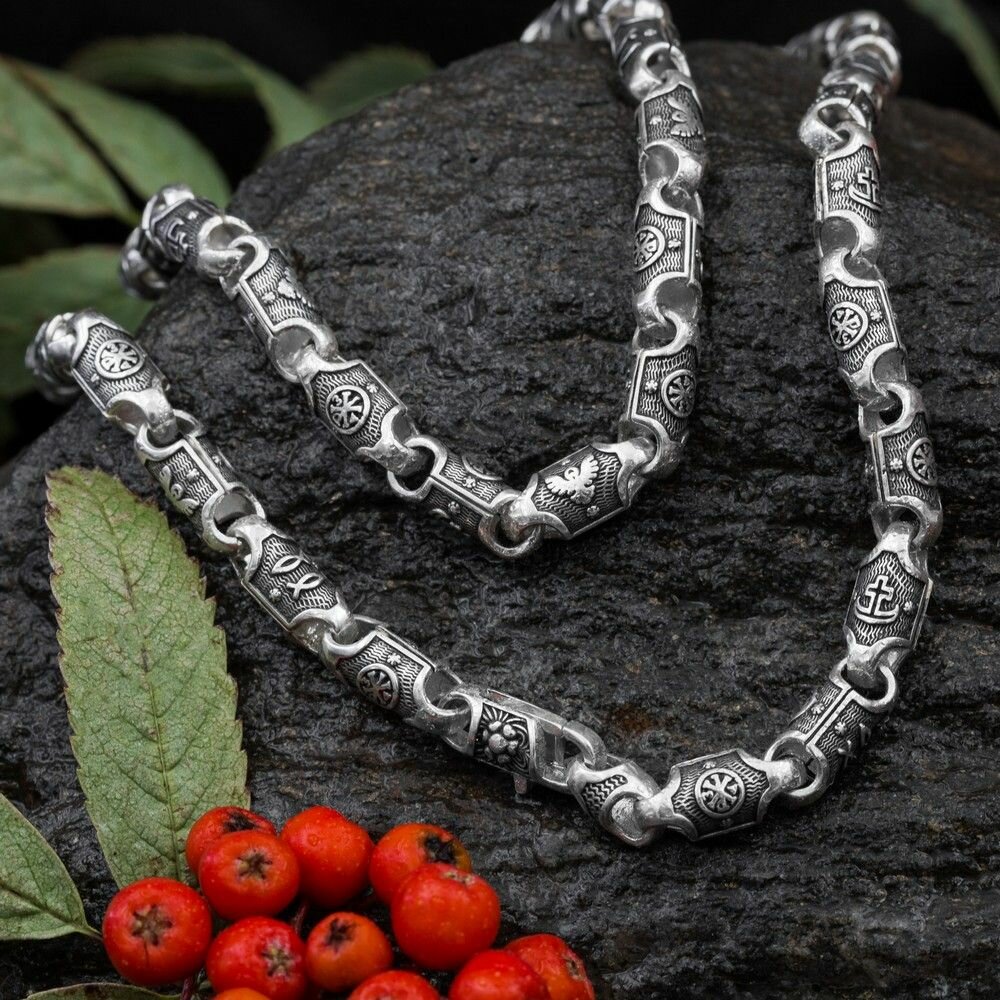 Цепь серебро, 925 проба, чернение