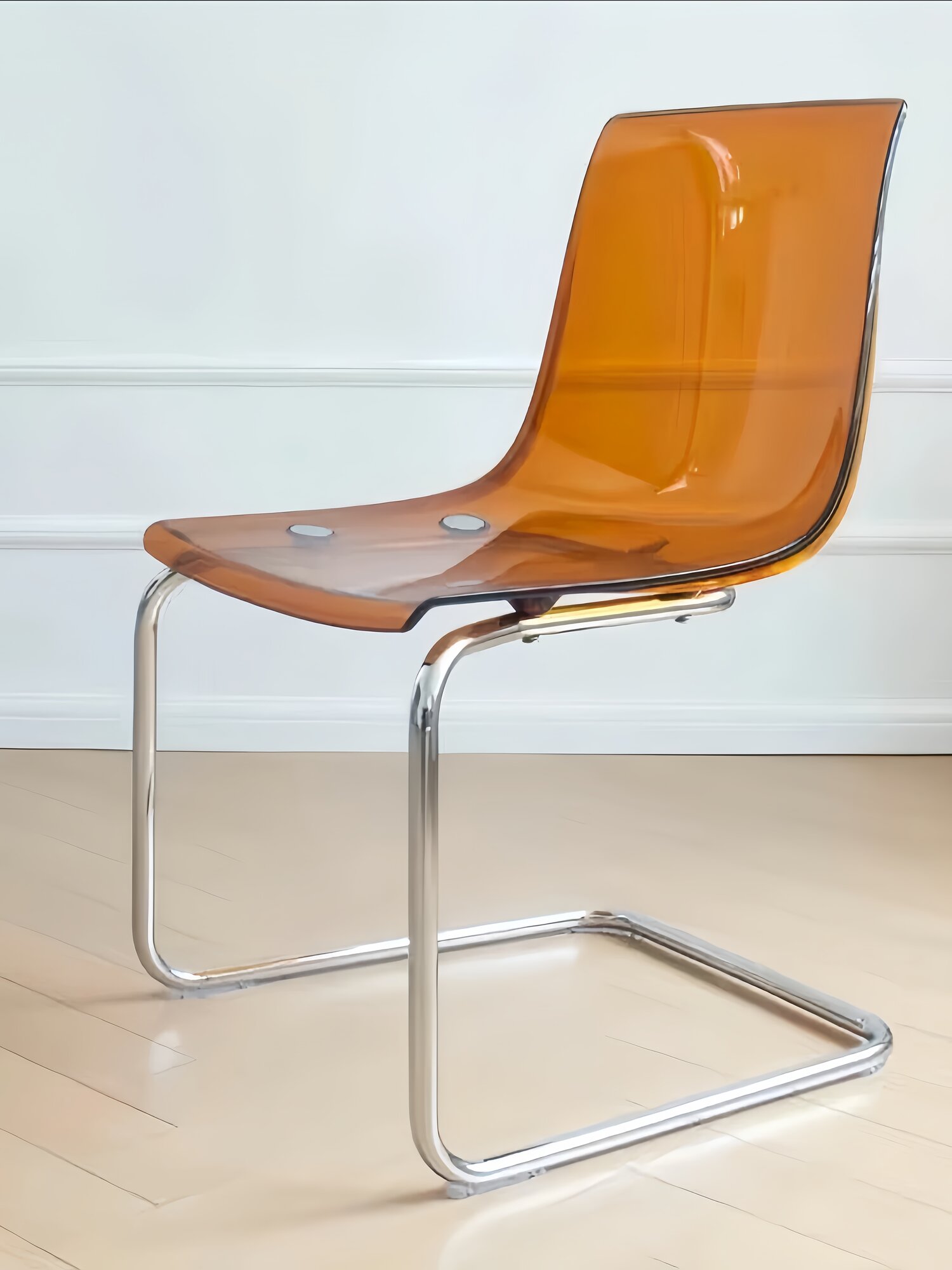 Стул, офисный, пластик, современный стиль, прозрачная основа, 53х54х86 см