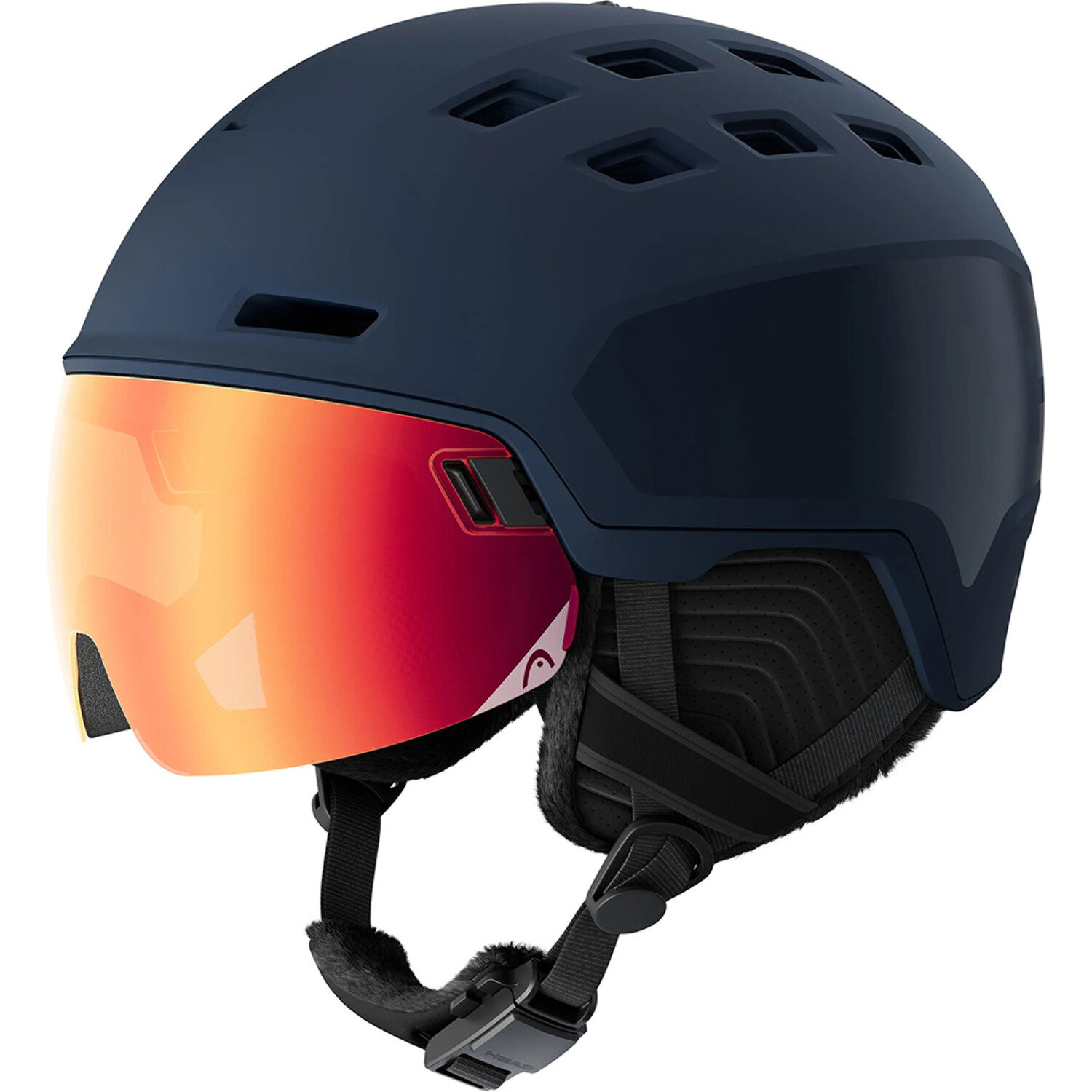 Горнолыжный шлем с визором Head Radar Pro nightblue S2 24/25 синий, для мужчин