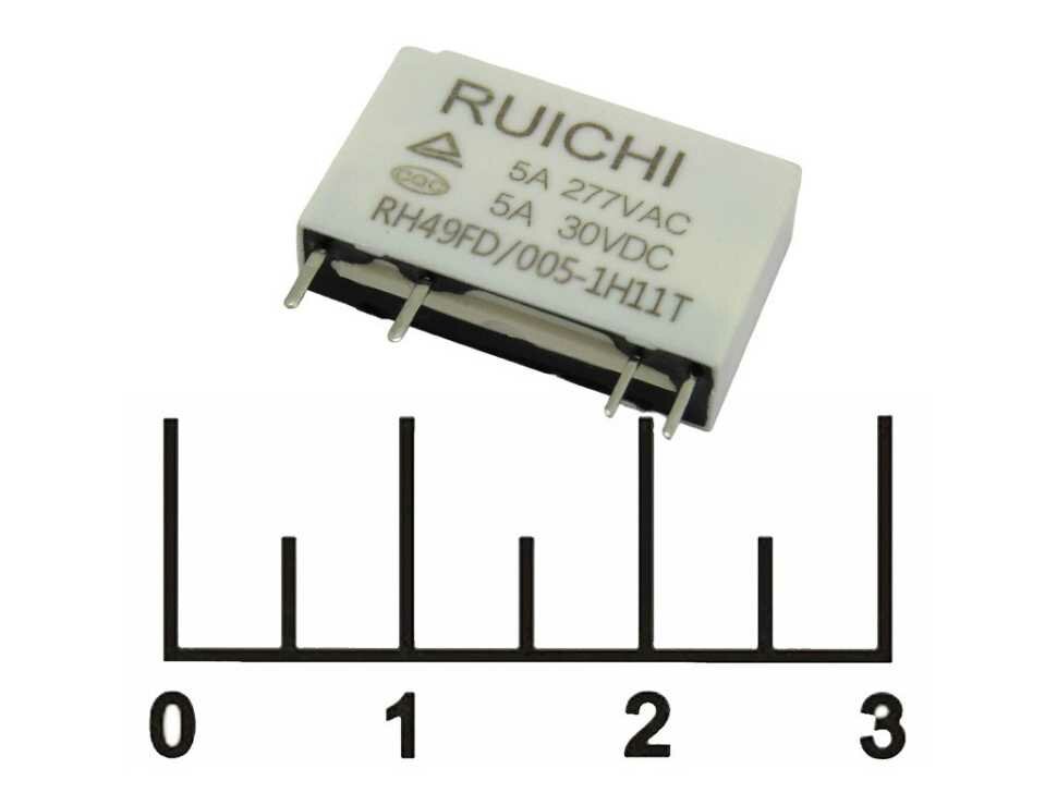 Реле =5V 5A/277V RH49FD-005/1H11T