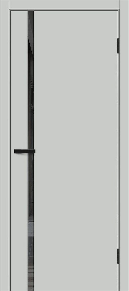 BRAVO Межкомнатная дверь 200*70, Браво-0.40 П, Grey Silk / Mirox Grey , ПЭТ 200*70 Grey Silk