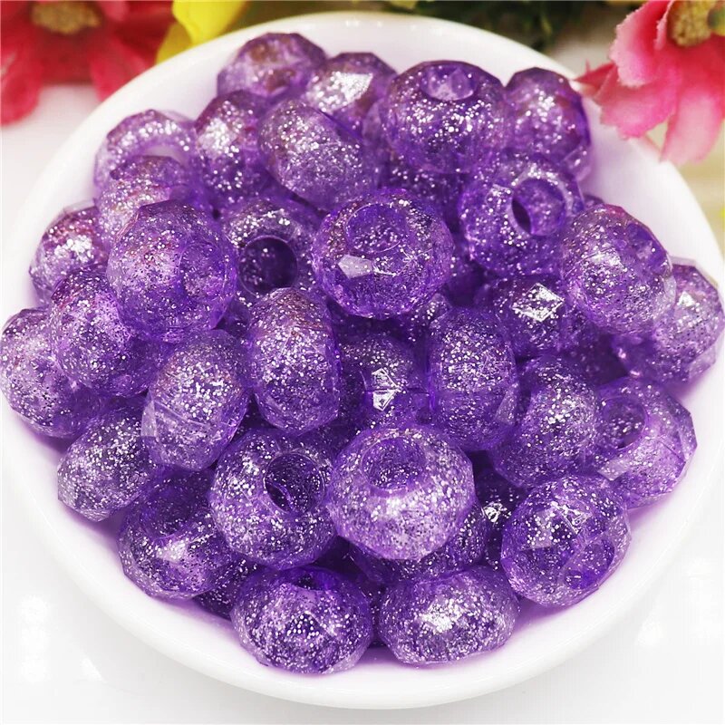 Бусины IrisDream 14х8 мм круглые с большим отверстием Фиолетовый, Cut Full Nocore 4