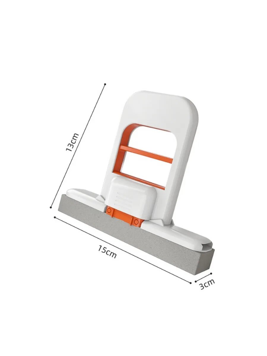 Мини-швабра-складная, 1 резиновая насадка, белый