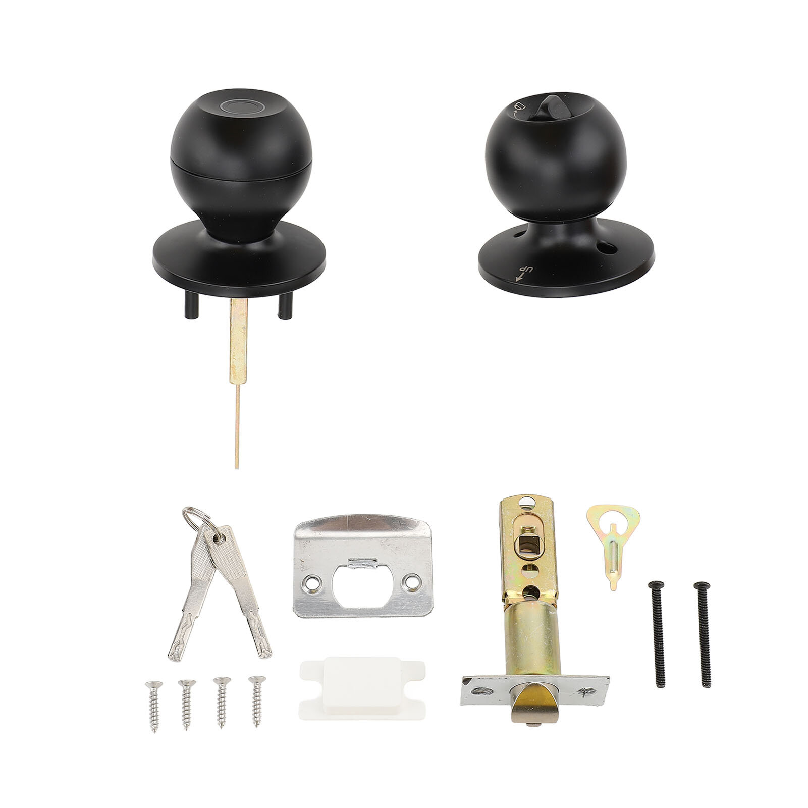 Умная ручка с Bluetooth и отпечатком пальца, управление через Tuya, Type-C, черный