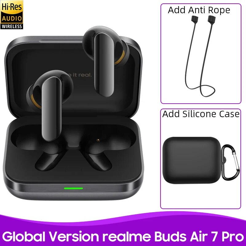 Realme Buds Air 7 Pro наушники MetallicGreynBlaCase