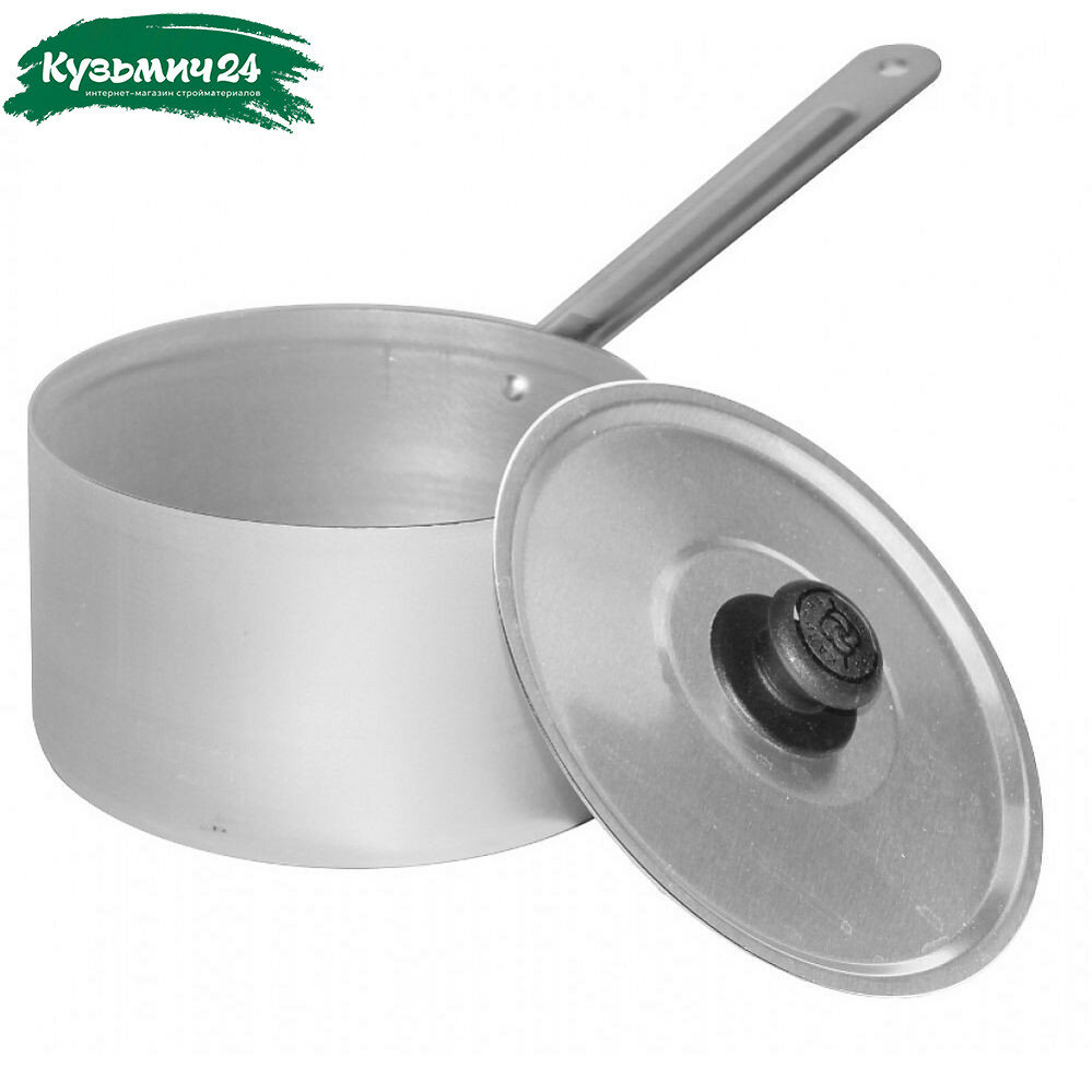 Кастрюля-ковш алюминиевая Калитва 14018 с металлической ручкой 1,8 л