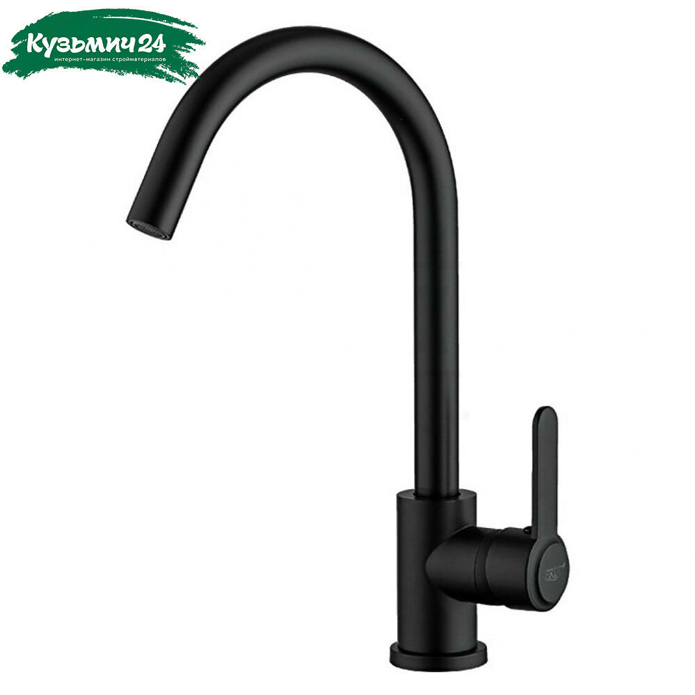 Смеситель для кухни Frud R42052-12 керамический картридж, чёрный, 1 шт.