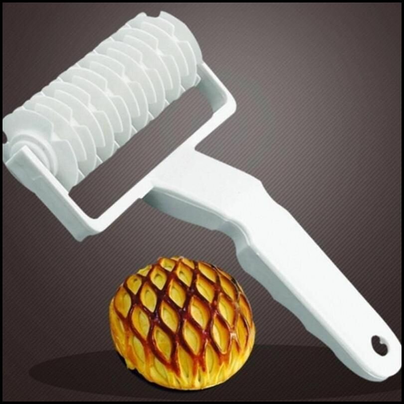 Фигурный ролик BY, "Сетка", бежевый, 20 см Ролик для теста