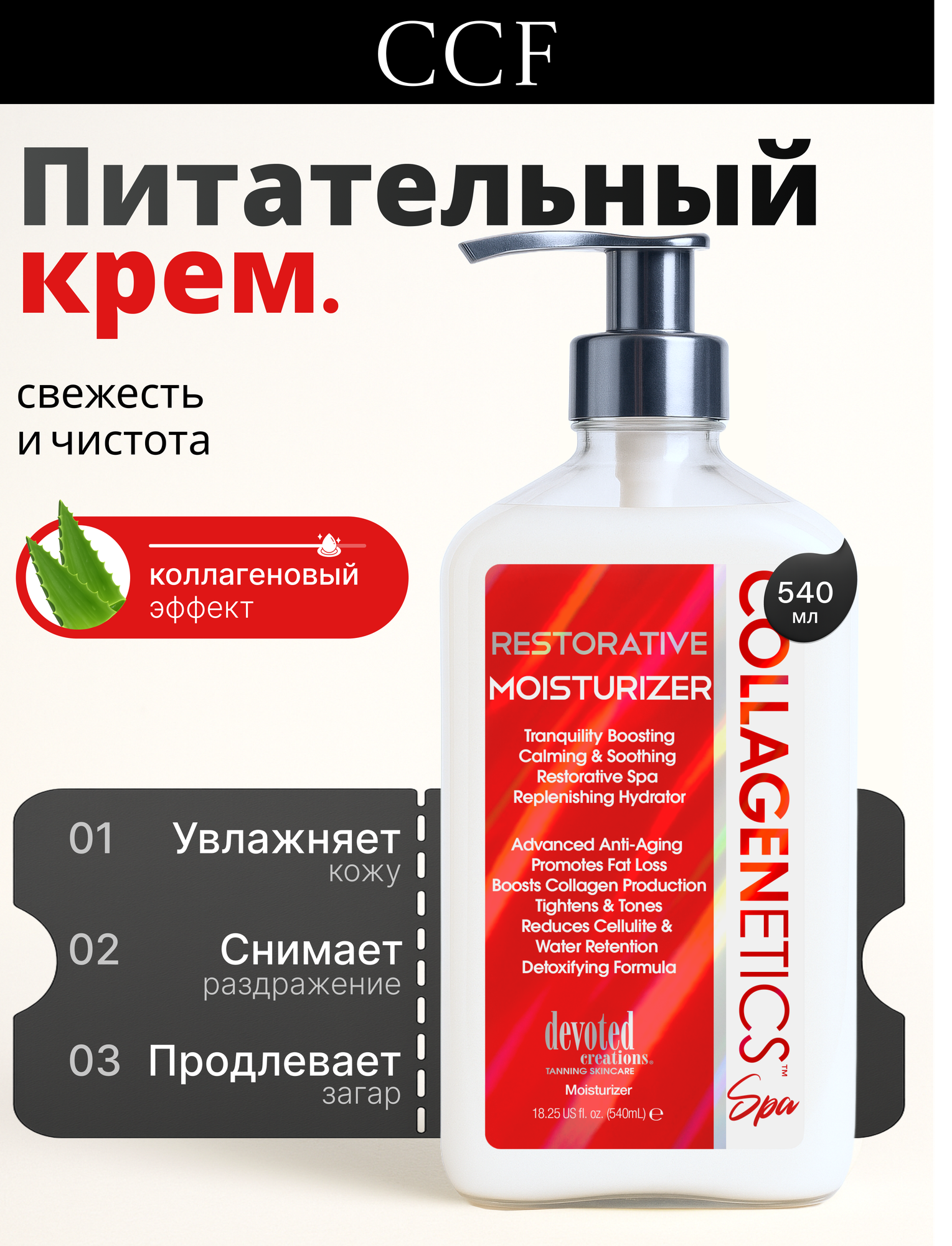 Увлажняющий крем после загара для ухода за лицом и телом