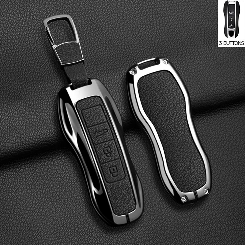 Чехол для ключей автомобиля из цинкового сплава для Porsche Panamera, Spyder, Carrera, Macan, Cayman, Cayenne, 911, 970, 981, 991, брелок для ключей