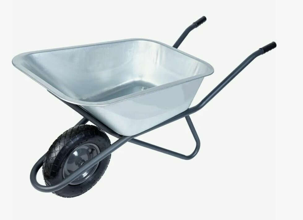 Тачка садовая строительная одноколесная 5009M1/122 БТМ (20/36,5/33, колесо 12/100 c втулкой) красная профи