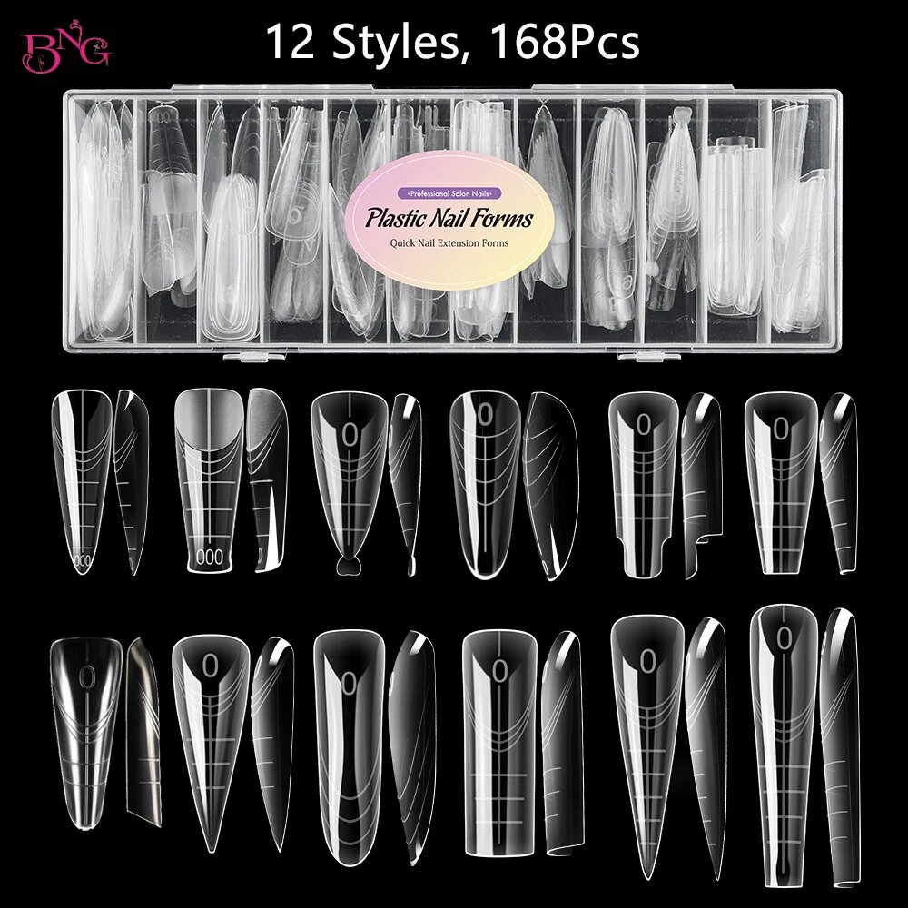 Формы для ногтей BNG Dual Forms 168/180 PCS