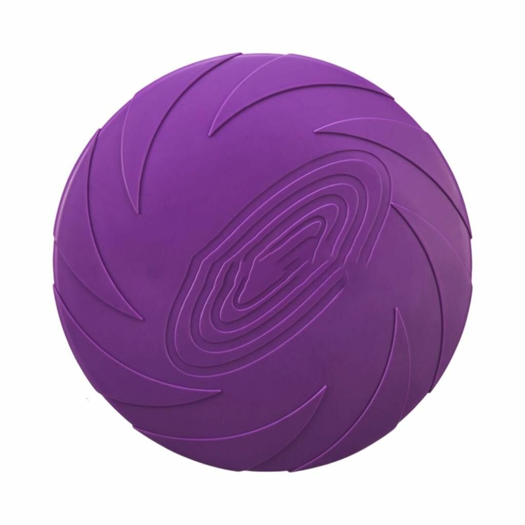 Игрушка для животных, Фрисби Для Домашних животных, Устойчивая К Укусам Собачья Фрисби-Фиолетовый-Средний
