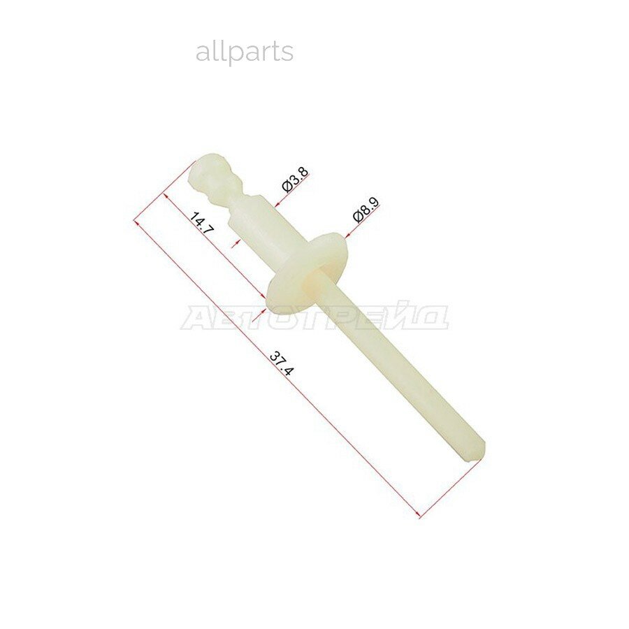 SAT ST-M11518 Клипса заклепка пластиковая (Продажа по 10шт)