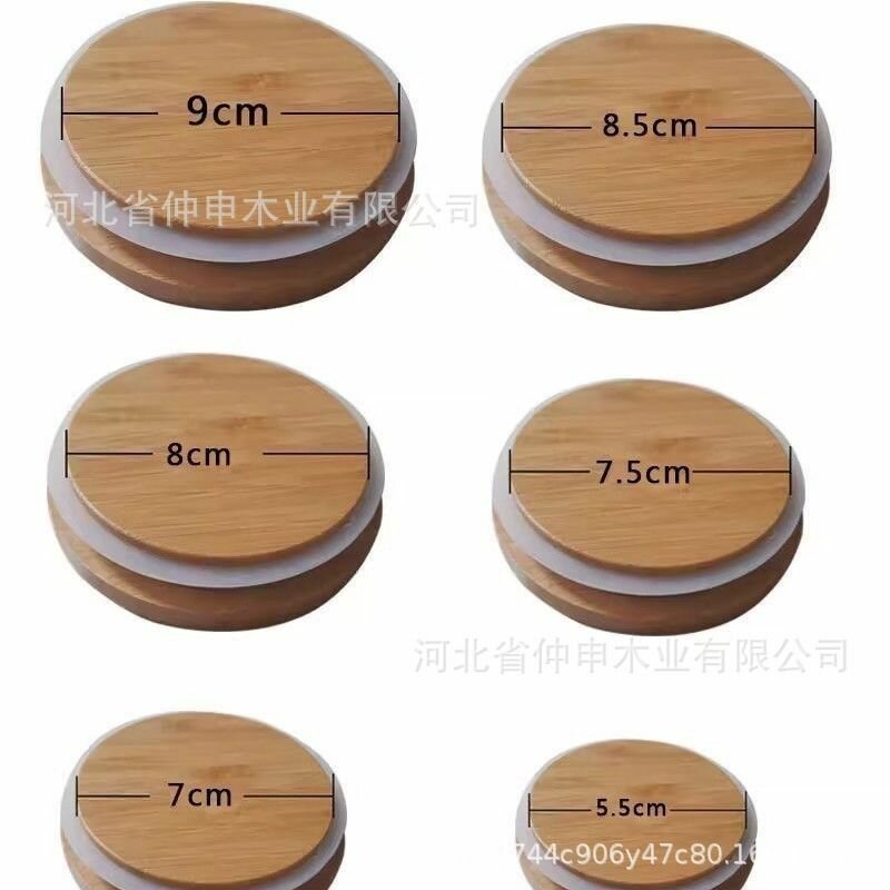 Бамбуковая крышка для бутылки, стелянного баллона, 85мм, подходит для бутылок с внутренним диаметром 88-90 мм