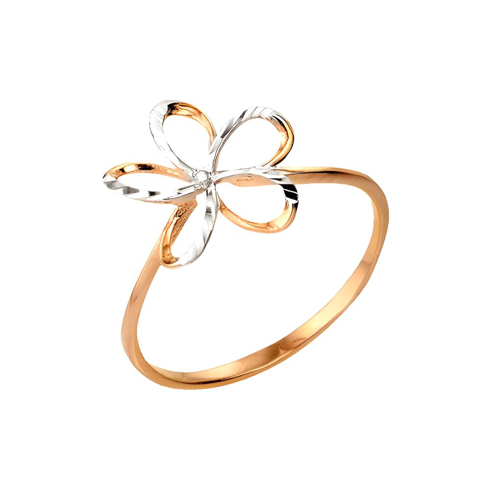 Кольцо, красное золото, 585 проба, родирование