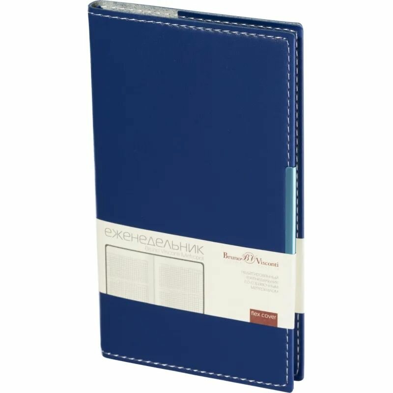 Еженедельник недатированный А6 METROPOL (синий) 3-492/01