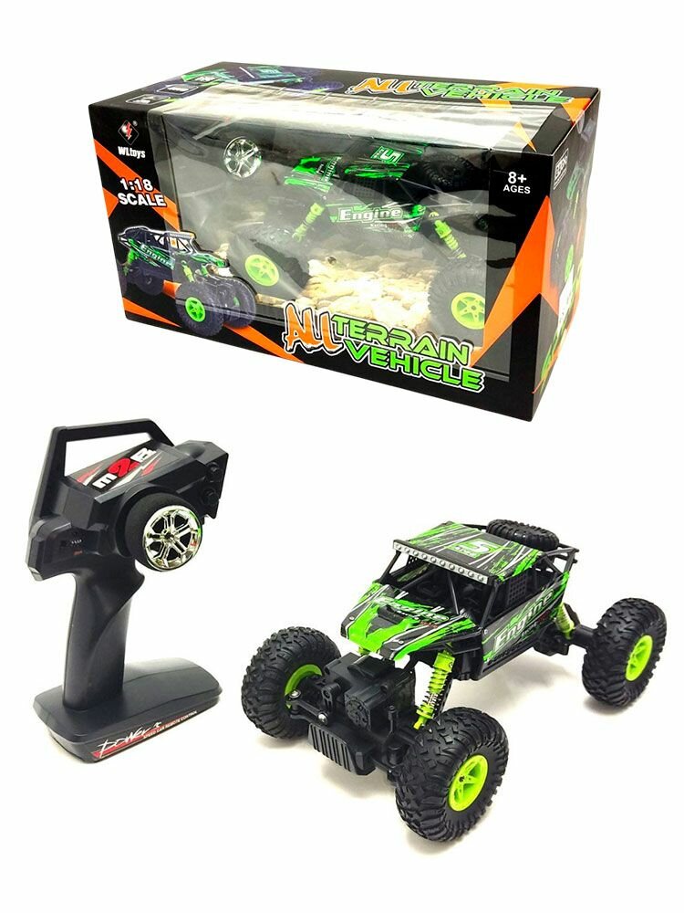 Радиоуправляемый краулер WL Toys 4WD RTR масштаб 1:18 2.4G - 18428-B-GREEN